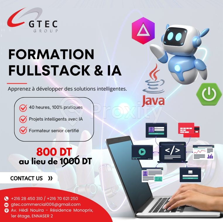 Formation Angular17, SpringBoot et Intelligence Artificielle | Proxity.tn